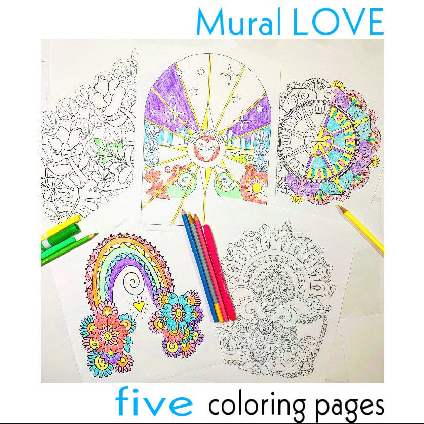 Digital Download | 5 HennaLove Coloring Pages | For Appointments Call ...